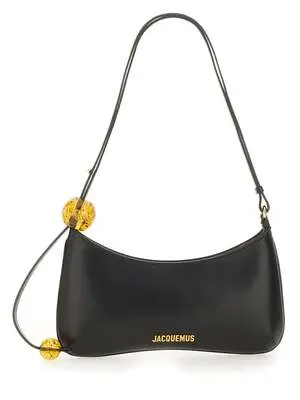 Jacquemus La Borsa Bisou Perle Shoulder Bag - Black