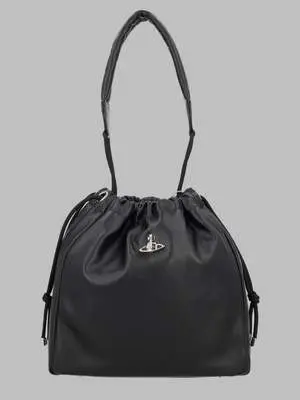 VIVIENNE WESTWOOD Drawstring Bucket Bag - Black