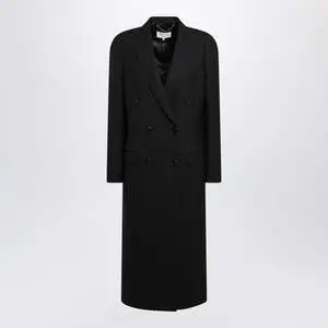 MAISON MARGIELA Wool Double-breasted Coat - Black