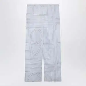 TOTEME Light Monogram Cotton-blend Pajama Trousers