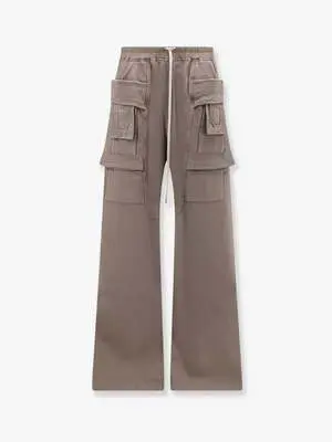 Rick Owens Cotton Cargo Trousers - Gray
