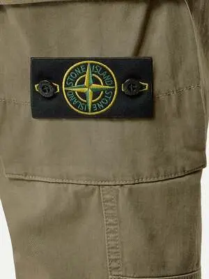 Stone Island Cotton Blend Cargo Trousers - Multicolor