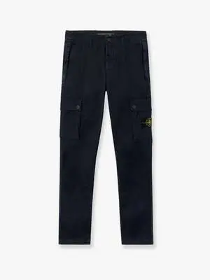Stone Island Cotton Blend Cargo Trousers - Multicolor