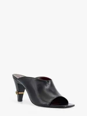 Versace Giulietta Leather Heeled Sandals - Multicolor