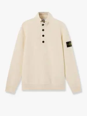 Stone Island Virgin Wool Blend Sweater - Cream