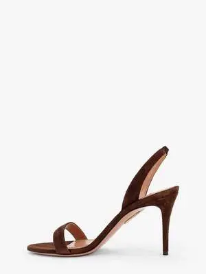 AQUAZZURA So Nude Suede Sandals - Multicolor