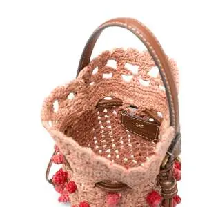 ANYA HINDMARCH Raffia Bucket Bag With Bobble Embellishments