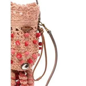 ANYA HINDMARCH Raffia Bucket Bag With Bobble Embellishments