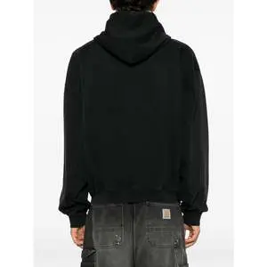 Vetements Cotton Logo Print Zip-up Hoodie