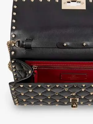 Valentino Garavani Rockstud Spike Leather Shoulder Bag - Multicolor