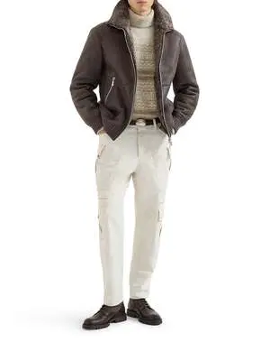 Brunello Cucinelli Shearling Bomber Jacket