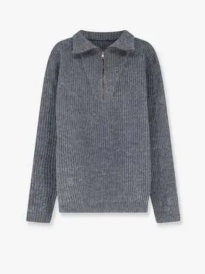 MAISON MARGIELA Ribbed Linen And Wool Blend Sweater - Brown