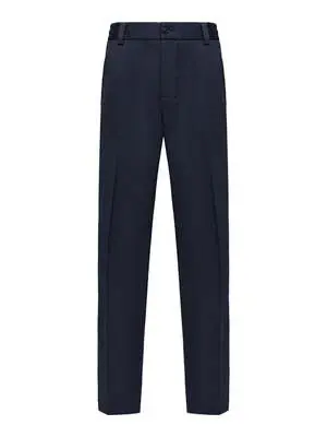 Moncler Tailored Cotton Trousers - Blue