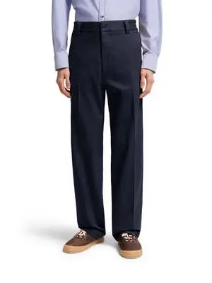 Moncler Tailored Cotton Trousers - Blue