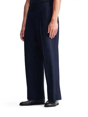 Giorgio Armani Oversized Virgin Wool Trousers With Front Pleats