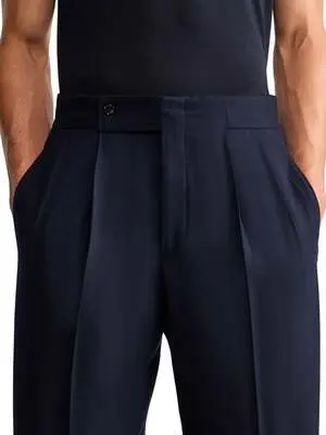 Giorgio Armani Oversized Virgin Wool Trousers With Front Pleats