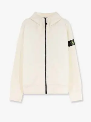 Stone Island Oversized Organic Cotton Hoodie - Cream