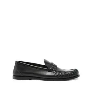 Saint Laurent Calfskin Penny Slot Loafers - Black