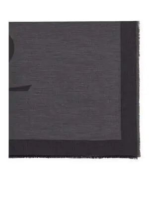 Saint Laurent Cassandre Square Scarf In Silk And Cashmere