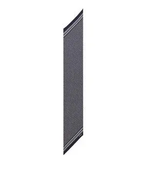 Saint Laurent Lavallière Scarf In Silk Twill - Blue