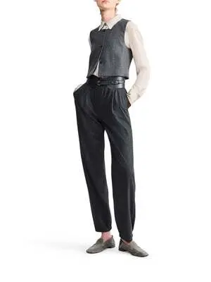 Giorgio Armani Wool And Cashmere Flannel Trousers