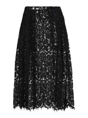 Fendi Macrame Lace Skirt - Black