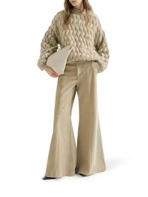 Brunello Cucinelli Dazzling Zigzag Cable Sweater
