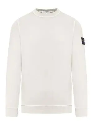 Stone Island STONE ISLAND Cotton Crew-Neck Sweatshirt Cream