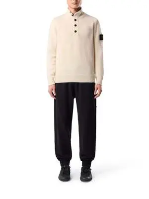 Stone Island Regular Fit Lambswool Sweater - Cream