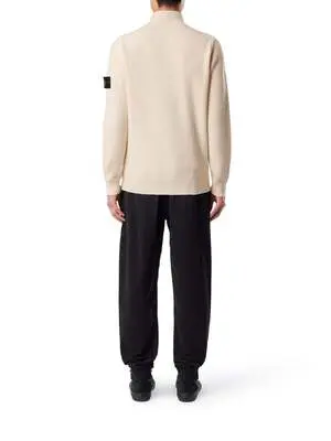 Stone Island Regular Fit Lambswool Sweater - Cream