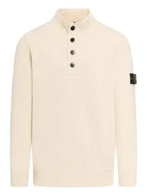 Stone Island Regular Fit Lambswool Sweater - Cream