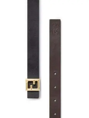 Fendi Ff Buckle Reversible Leather Belt