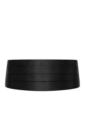 Giorgio Armani Silk Faille Tuxedo Cummerbund - Black