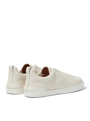 Zegna Triple Stitch Leather Sneaker