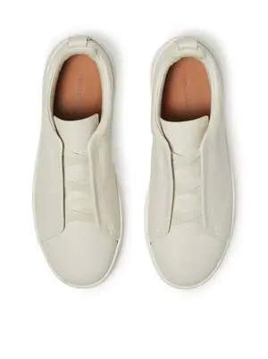 Zegna Triple Stitch Leather Sneaker