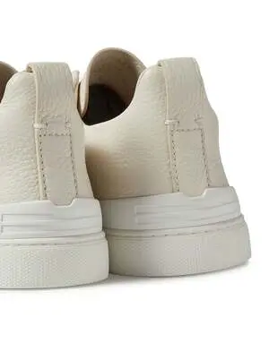 Zegna Triple Stitch Leather Sneaker