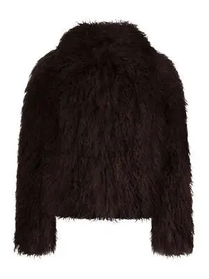 Tagliatore Short Curly Sheepskin Jacket - Cream