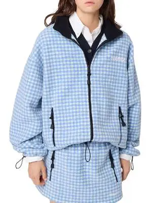 Miu Miu Vichy Fleece Sweatshirt