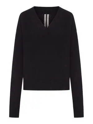 Rick Owens V-neck Long-sleeve Sweater - Black