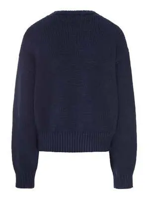 Celine Chunky Knit Sweater With Intarsia Logo