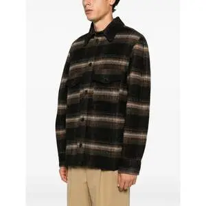 Isabel Marant Étoile Checked Spread Collar Long Sleeve Jacket - Brown