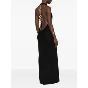 Cult Gaia Sleeveless Open Back Floor-length Dress - Black