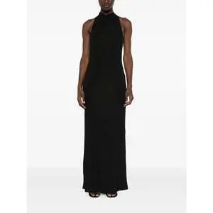 Cult Gaia Sleeveless Open Back Floor-length Dress - Black