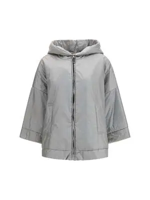Max Mara Hooded Zip-up Padded Jacket - Gray