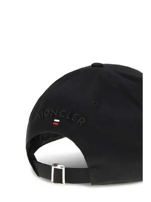 Moncler Baseball Cap With Tricolour Logo Applique