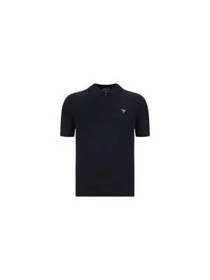 Prada Virgin Wool Polo Shirt - Black