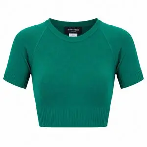 HEART AND SOUL Emerald Cross Activewear Crop Top - Green