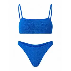 HEART AND SOUL Helena Crinkle Bikini Set - Blue