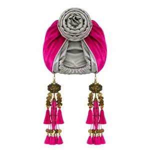 JULIA CLANCEY Edith Silk Dream Reversible Turban - Pink