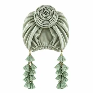 JULIA CLANCEY Edith Mint Chacha Turban - Green
